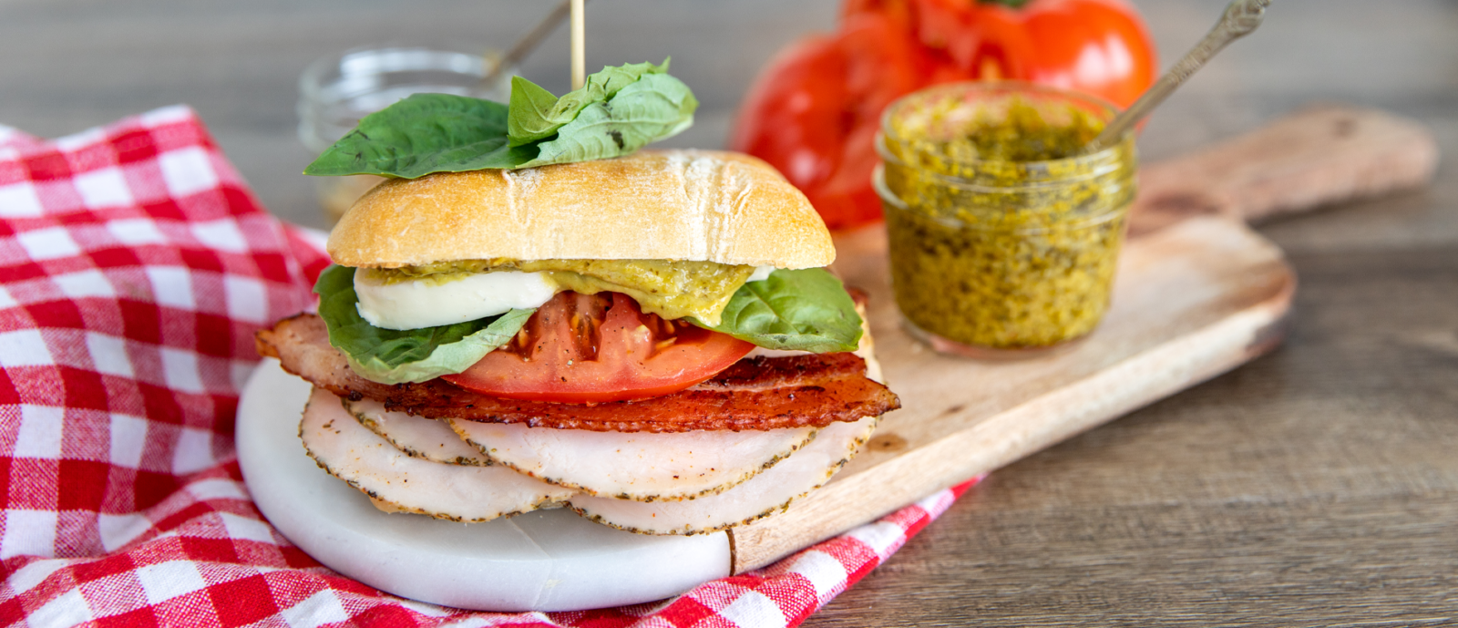Caprese Club Tuscan Turkey Sandwich - Grimms Fine Foods