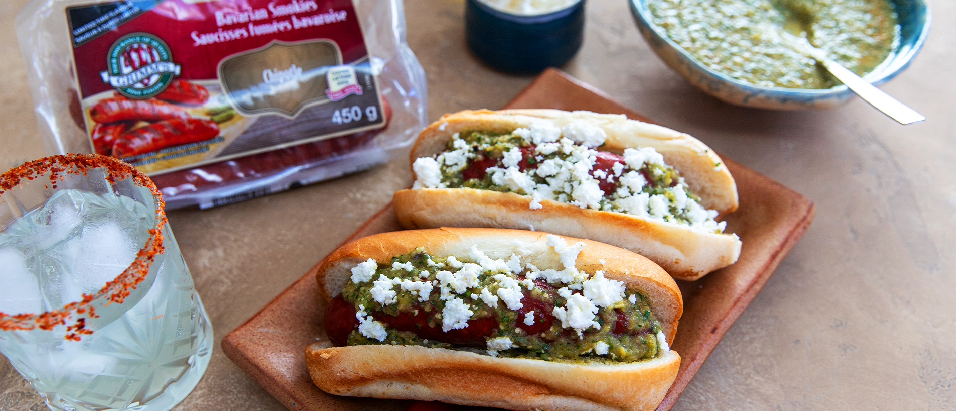 Chipotle Smokies with Salsa Verde & Queso Fresco - Grimms Fine Foods